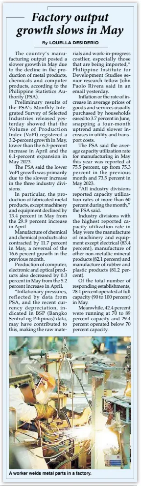 Factory output growth slows in May - PressReader