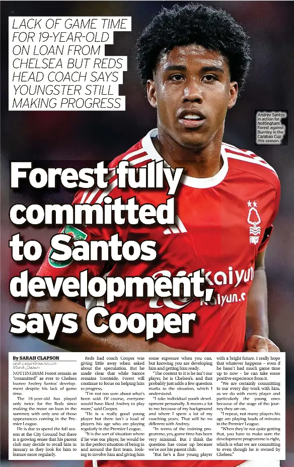 Forest fully committed to Santos developmen­t, says Cooper - PressReader
