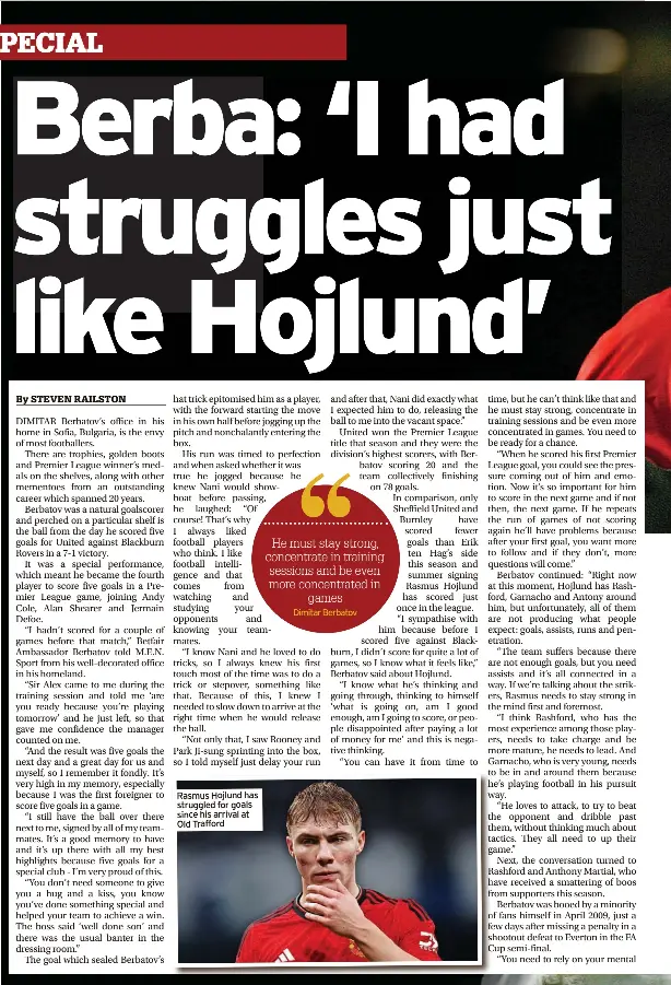 Berba: ‘I had struggles just like Hojlund’ - PressReader