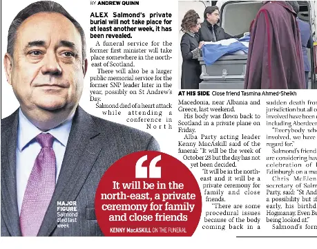 SALMOND FUNERAL TO BE ‘NEXT WEEK’ - PressReader