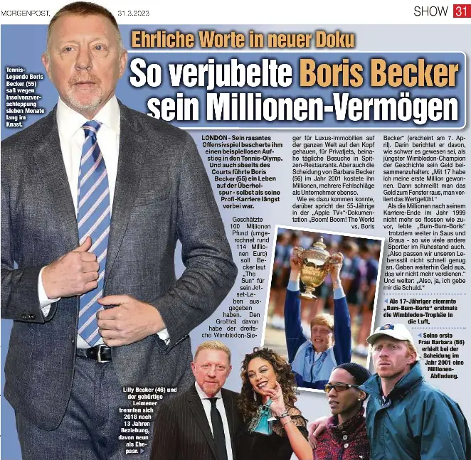 Belte Boris Becker llionen-Vermögen - PressReader
