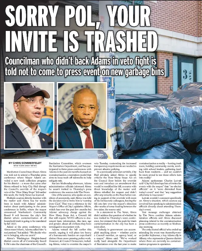 SORRY POL, YOUR INVITE IS TRASHED - PressReader