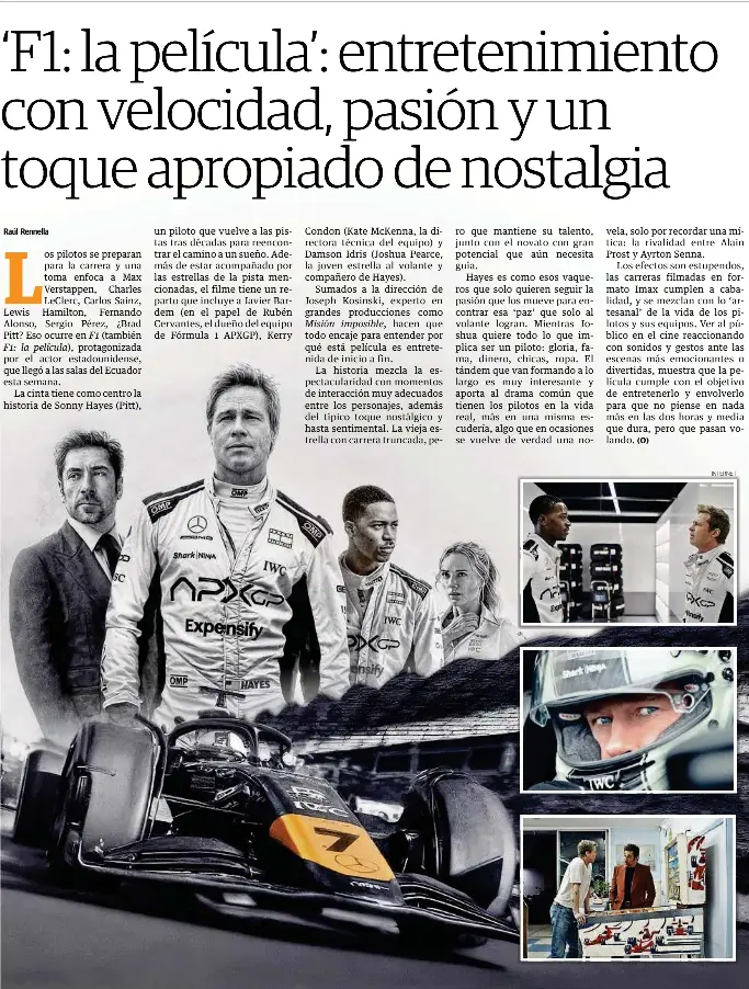 ‘F1: la película’: entretenim­iento con velocidad, pasión y un toque apropiado de nostalgia ...