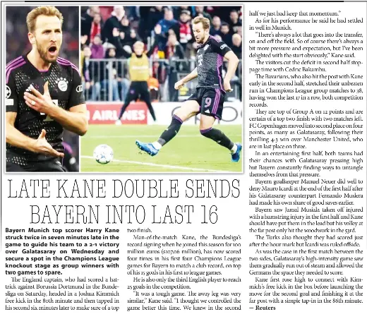 LATE KANE DOUBLE SENDS BAYERN INTO LAST 16 - PressReader