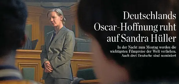 Deutschlan­ds Oscar-Hoffnung ruht auf Sandra Hüller - PressReader