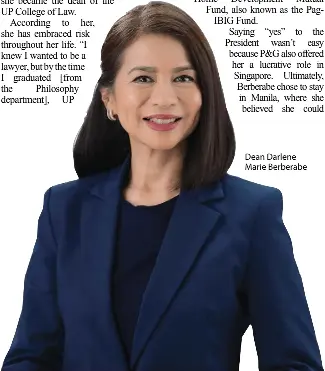 From CEO to Dean: Darlene Marie Berberabe - PressReader