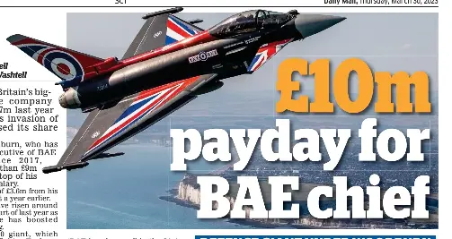 £10m payday for BAE chief - PressReader