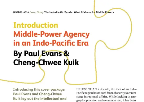 Middle-power Agency in an Indo-pacific Era - PressReader