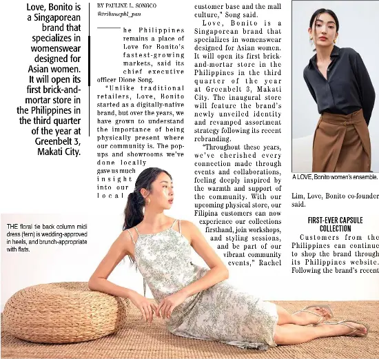 Love, Bonito to open first Phl store - PressReader