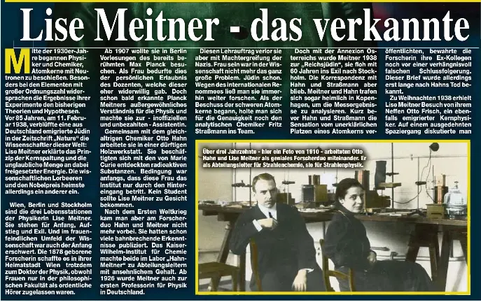 Lise Meitner - das verkannte - PressReader