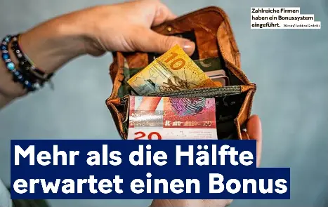 Mehr als die Hälfte erwartet einen Bonus - PressReader