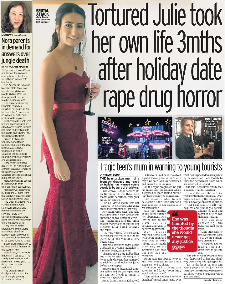 Nora parents in demand for answers over jungle death - PressReader