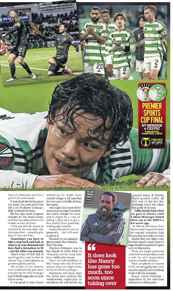 BACKING NOT SACKING - PressReader