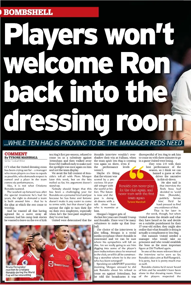Players won’t welcome Ron back into the dressing room - PressReader