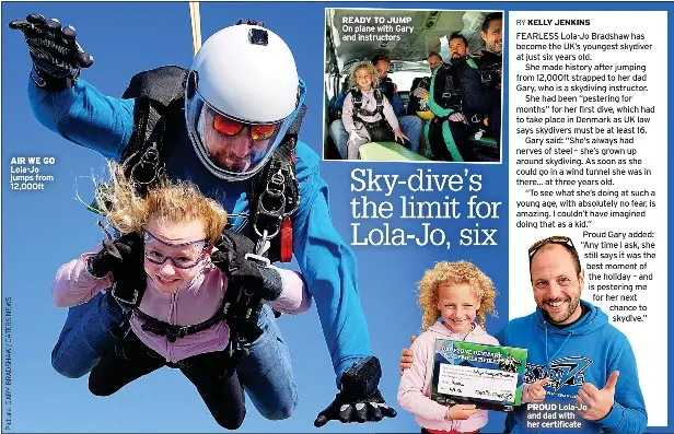 Sky-dive’s the limit for Lola-Jo, six - PressReader