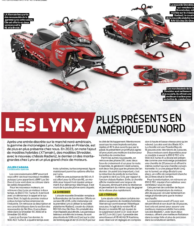 LES LYNX PLUS PRÉSENTS EN AMÉRIQUE DU NORD - PressReader