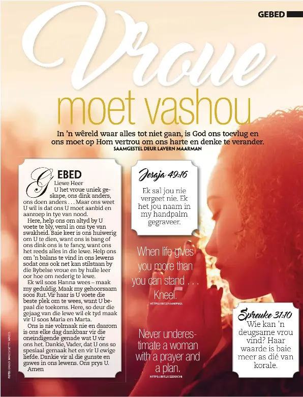 Gebed: Bid vir die vroue rondom jou - PressReader