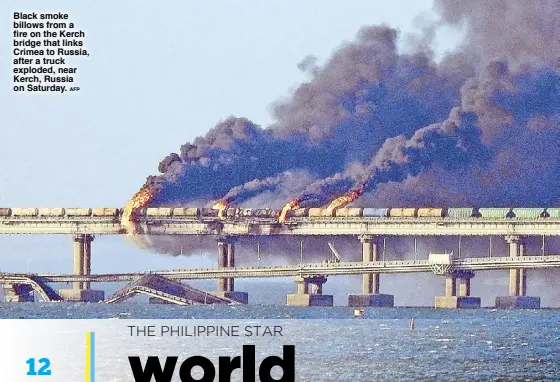 Blast hits Crimea bridge - PressReader