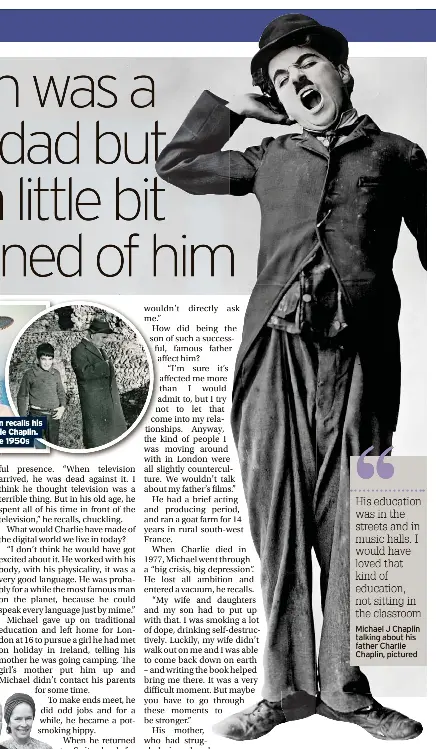 Chaplin was a loving dad but I was a little bit frightened of him - PressReader