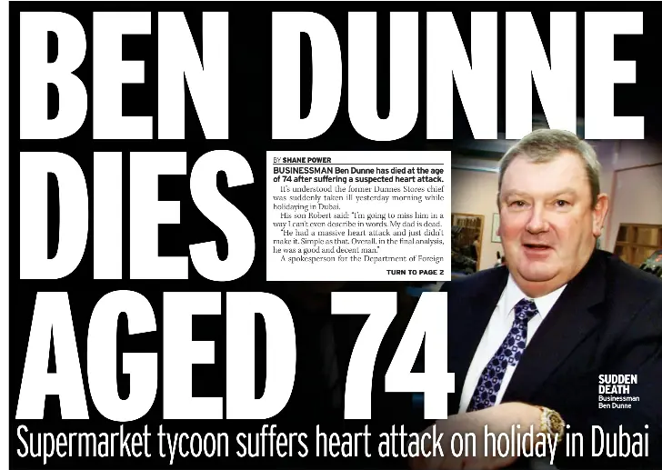 BEN DUNNE DIES AGED 74 - PressReader