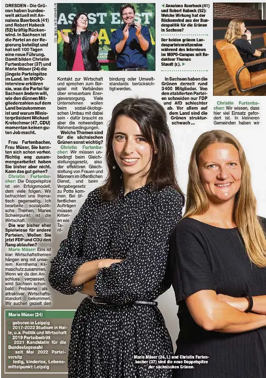 100 Tage im Amt Bei Sachsen haben zwei Frauen das S Grünen Sagen - PressReader