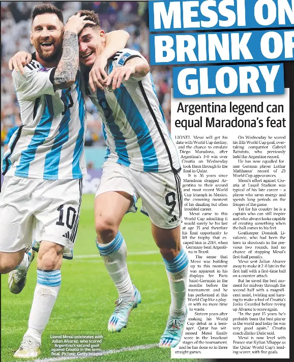 MESSI ON BRINK OF GLORY - PressReader