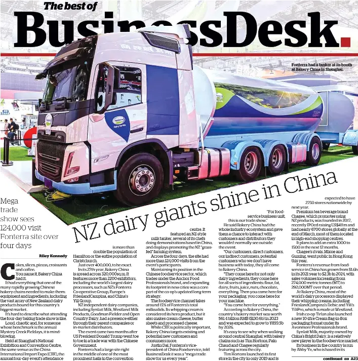 NZ dairy giants shine in China - PressReader