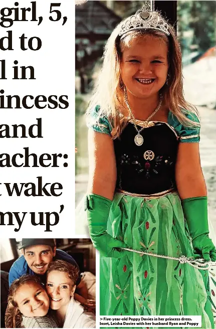 Brave girl, 5, walked to school in her princess dress and told teacher: ‘I can’t wake Mummy up ...