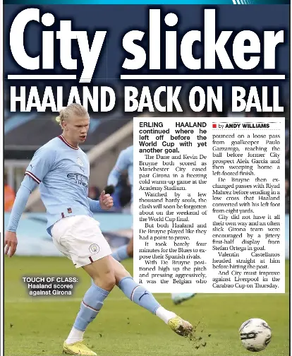 City slicker HAALAND BACK ON BALL - PressReader