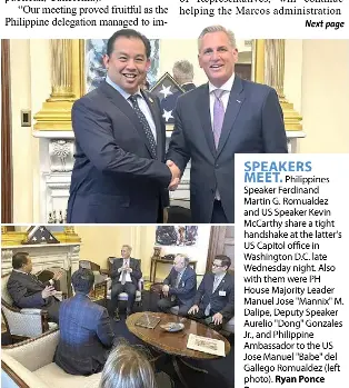 Romualdez meets McCarthy, eyes ramped-up PH-US multilater­al ties ...