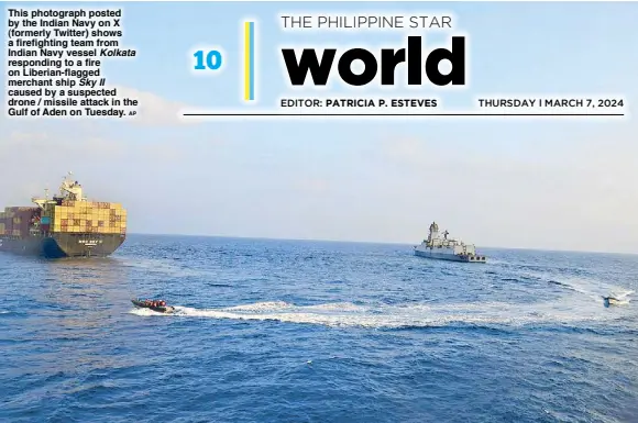 US destroyer shoots down missile, drones launched by Houthis - PressReader