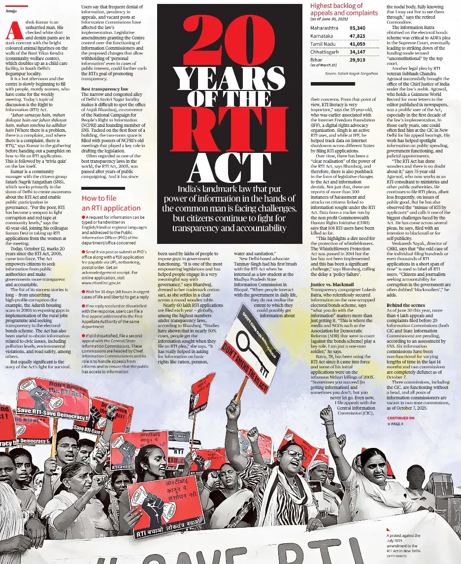20 years of the RTI Act - PressReader
