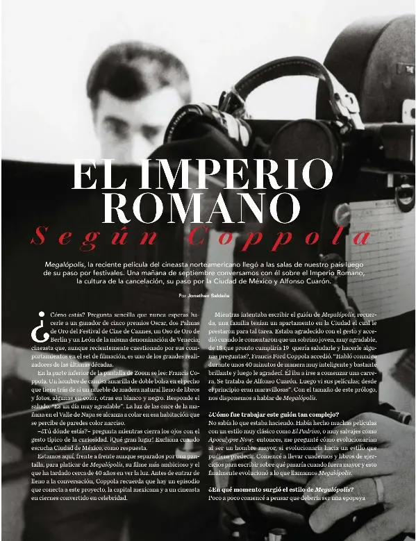 Megalópoli­s, EL IMPERIO ROMANO Según Coppola - PressReader