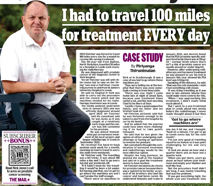 I had to travel 100 miles for treatment EVERY day - PressReader
