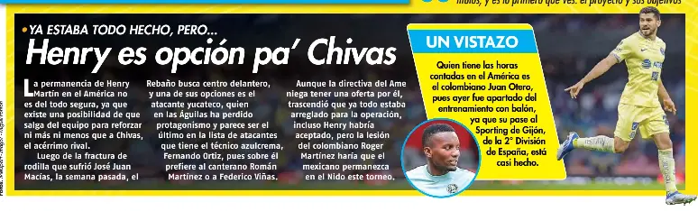 Henry es opción pa’ Chivas - PressReader