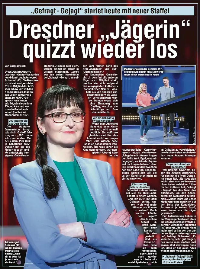 Dresdner „Jägerin“quizzt wieder los - PressReader