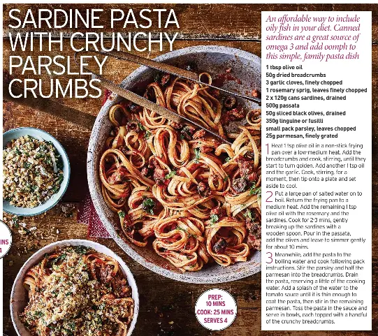 SARDINE PASTA WITH CRUNCHY PARSLEY CRUMBS - PressReader
