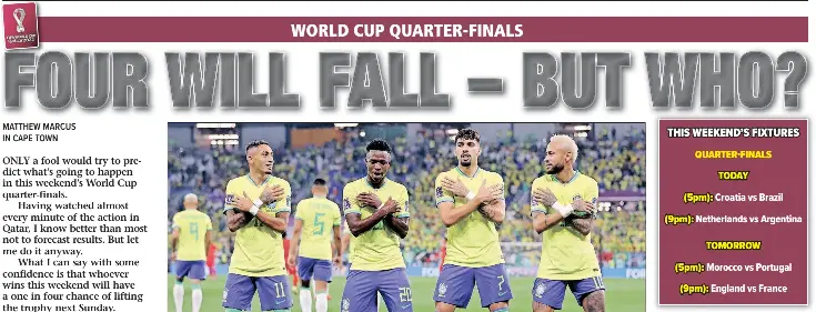 WORLD CUP QUARTER-FINALS - PressReader