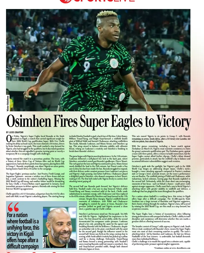 Osimhen Fires Super Eagles to Victory - PressReader