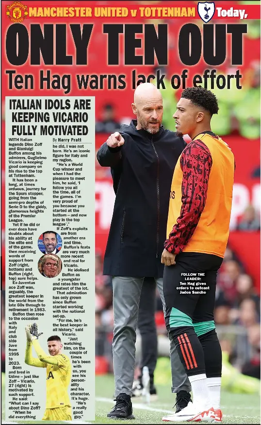 Today, ONLY TEN OUT Ten Hag warns lack of effort - PressReader