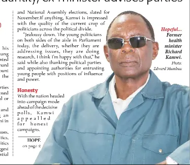 Kamwi pins hope on youth - PressReader