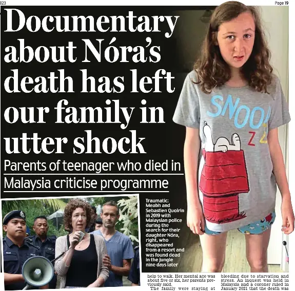 Documentar­y about Nóra’s death has left our family in utter shock - PressReader