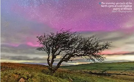 Moorland skies take on a pink hue as Northern Lights dazzle Cornwall - PressReader