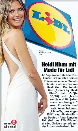 Heidi Klum mit Mode für Lidl - PressReader