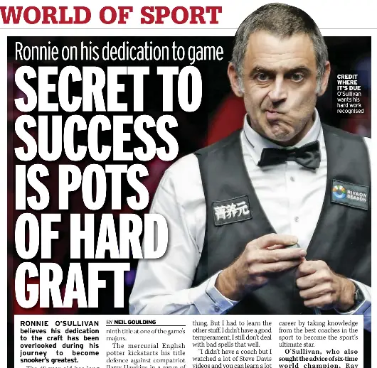 SECRET TO SUCCESS IS POTS OF HARD GRAFT - PressReader