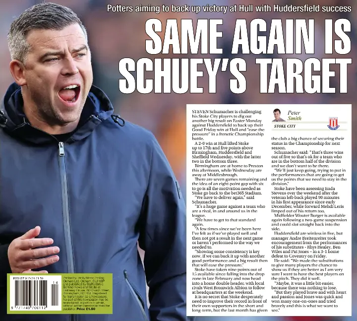 SAME AGAIN IS SCHUEY’S TARGET - PressReader