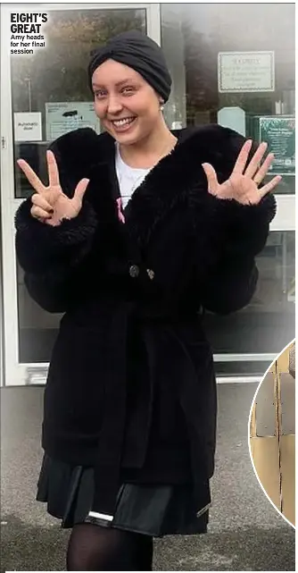 Amy rings bell for her last chemo - PressReader