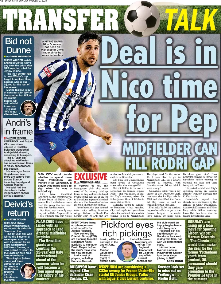 TRANSFER TALK Deal is in Nico time for Pep - PressReader