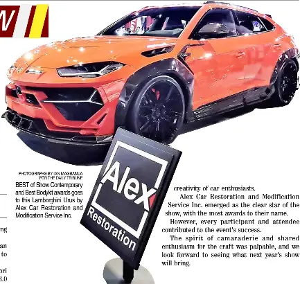 Alex Car Restoratio­n takes the win - PressReader