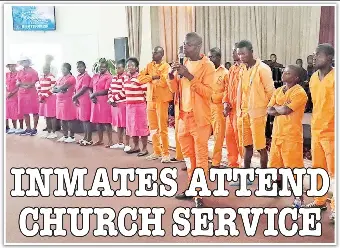 INMATES ATTEND CHURCH SERVICE - PressReader